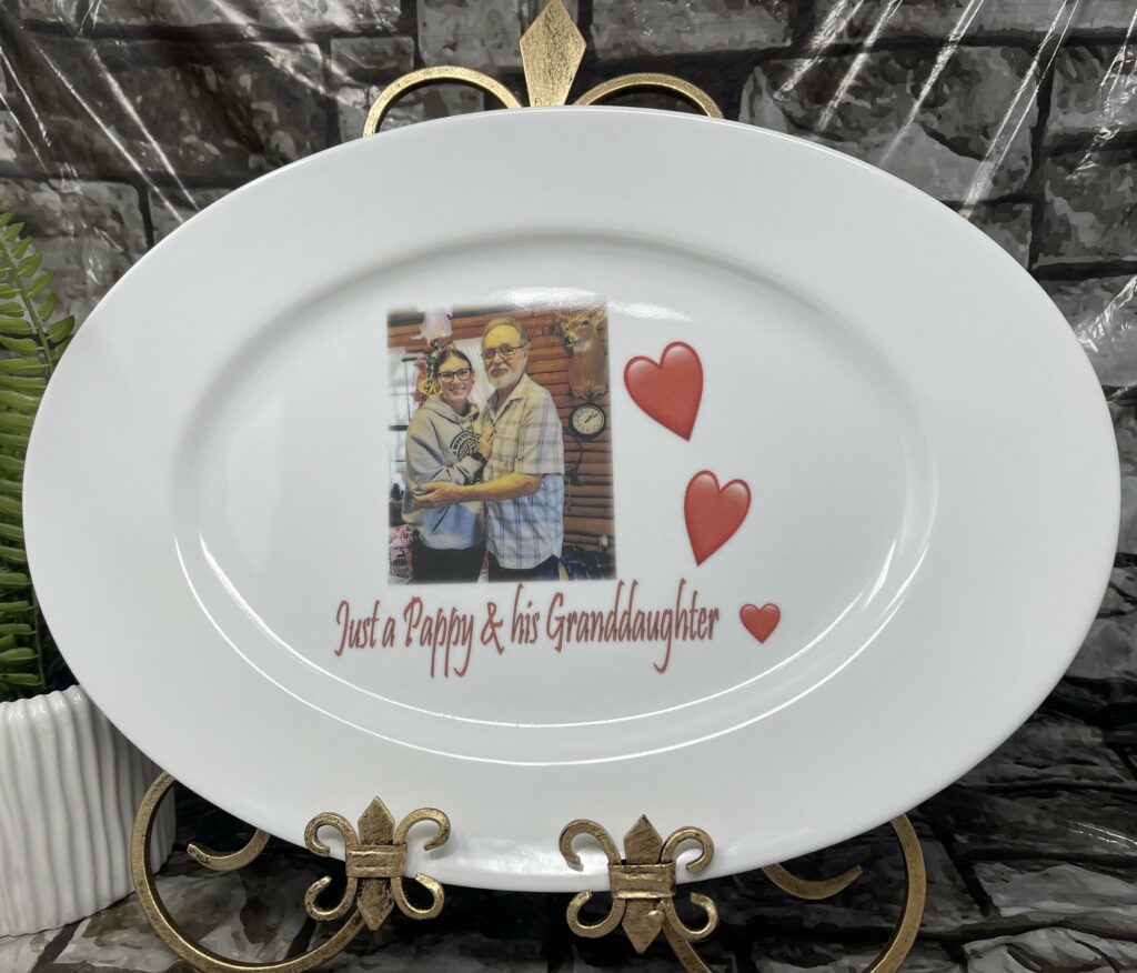 Personalized Platter – Ceramic Oval 14.5″ x 10.5″ – Markit Maven